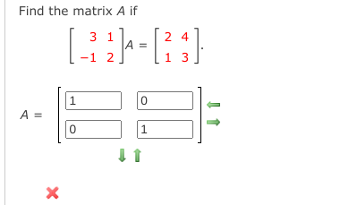 Solved Find the matrix A ﻿if | Chegg.com