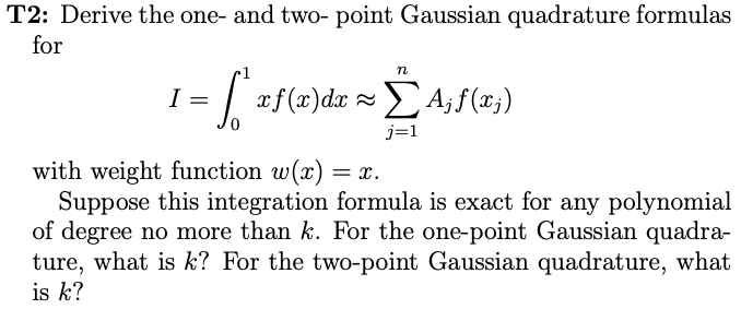 Solved T2: Derive the one- and two- point Gaussian | Chegg.com