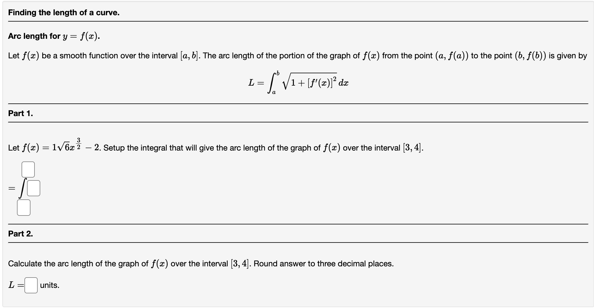 Solved Arc length for y=f(x). Let f(x) be a smooth function | Chegg.com