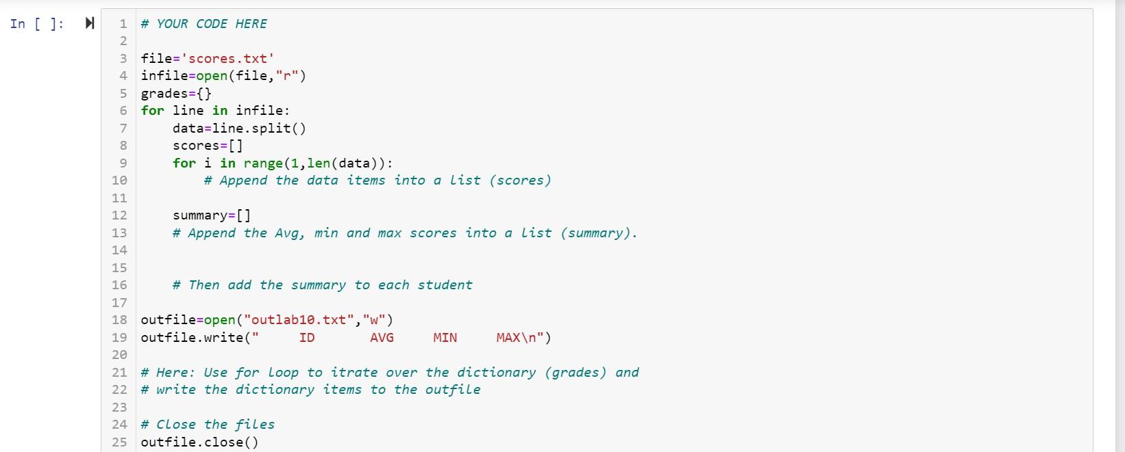 Solved Exercise # 3: Each line of a text-file scores.txt | Chegg.com