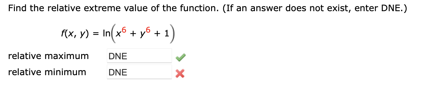 Find the relative extreme value of the function. (If | Chegg.com