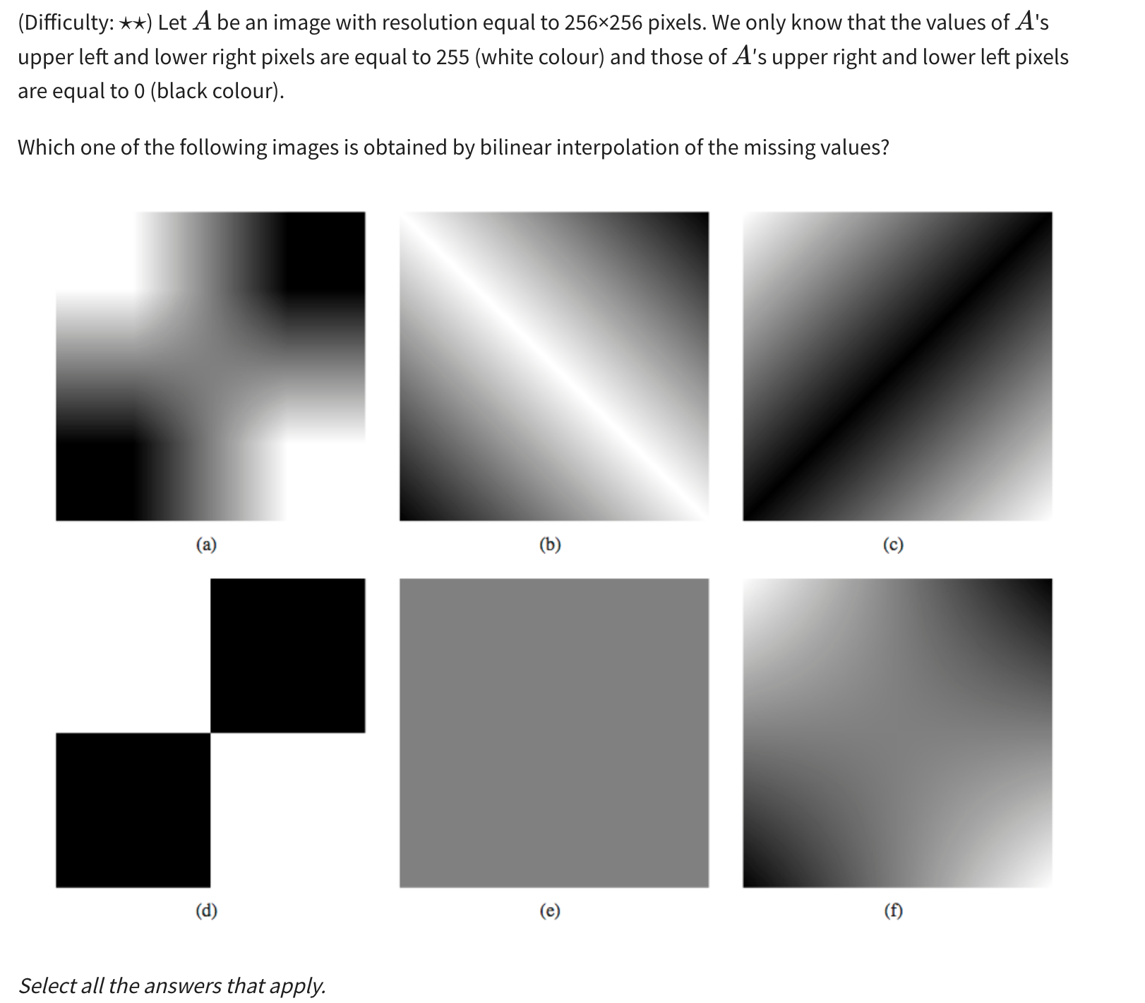 Solved (Difficulty: ★★) Let A be an image with resolution | Chegg.com