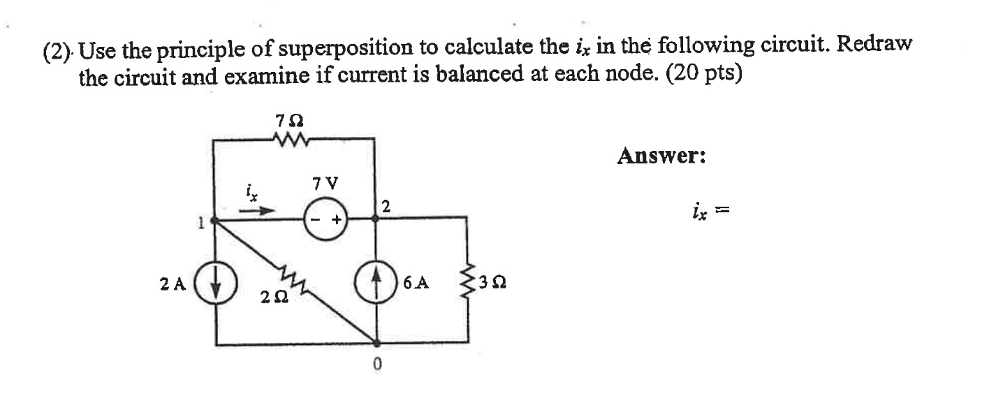 Solved (2). ﻿Use the principle of superposition to calculate | Chegg.com
