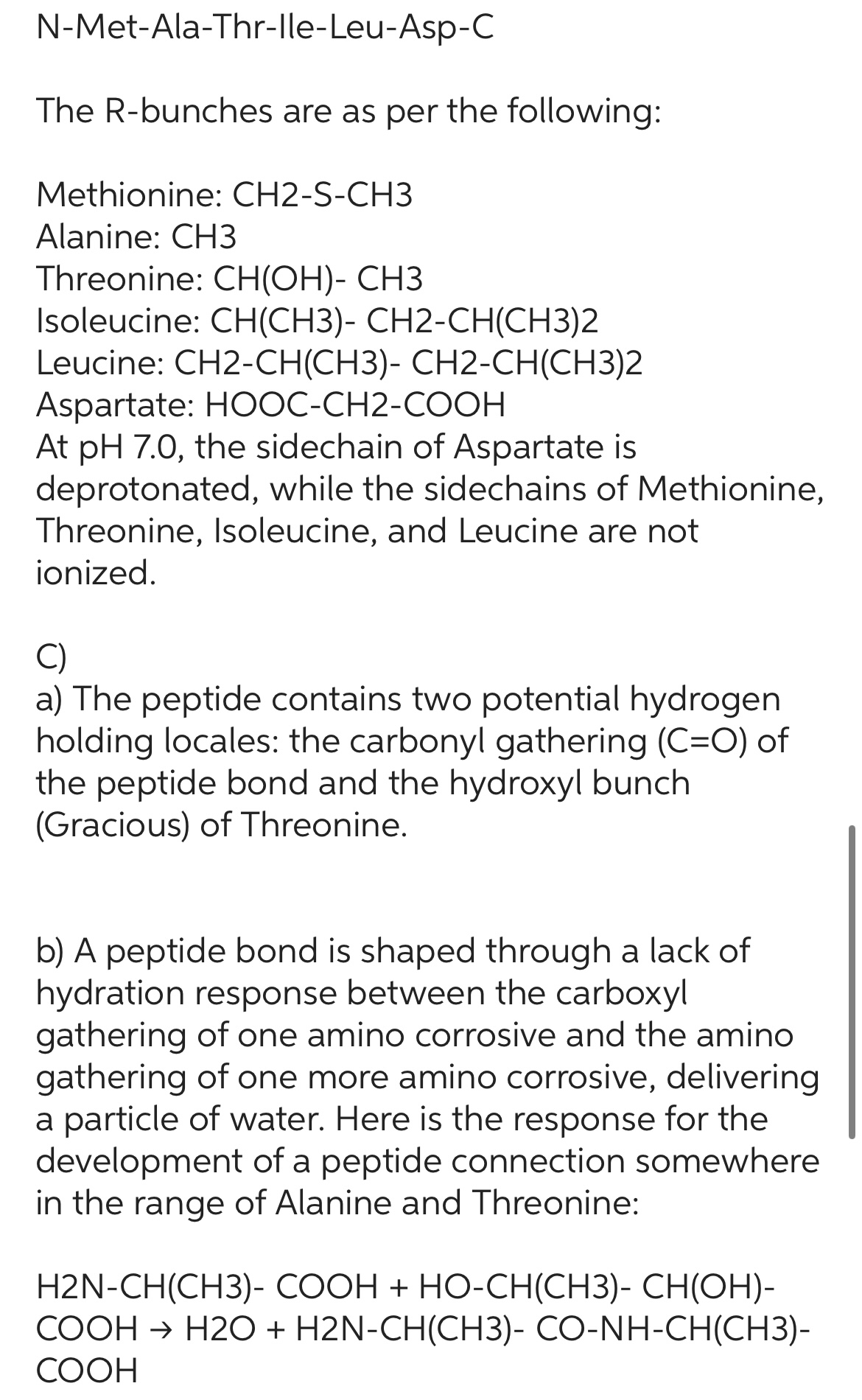Solved Methionine: Protonated: H3C-CH2-S-CH2-CH(NH3+)- COO- | Chegg.com
