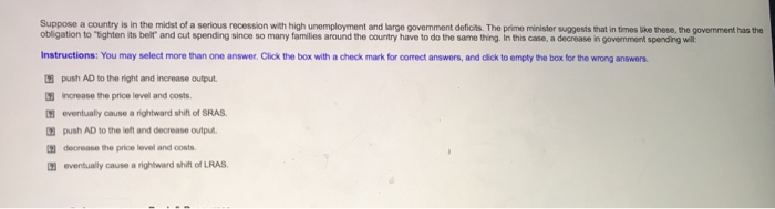 Solved For each of the following scenarios, say whether the | Chegg.com