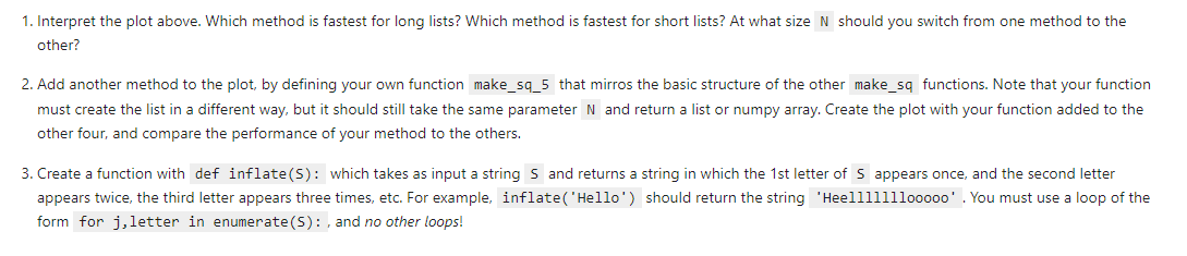 Solved 1. Interpret the plot above. Which method is fastest | Chegg.com