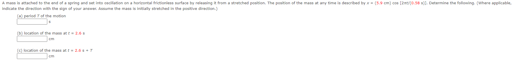 Solved indicate the direction with the sign of your answer. | Chegg.com