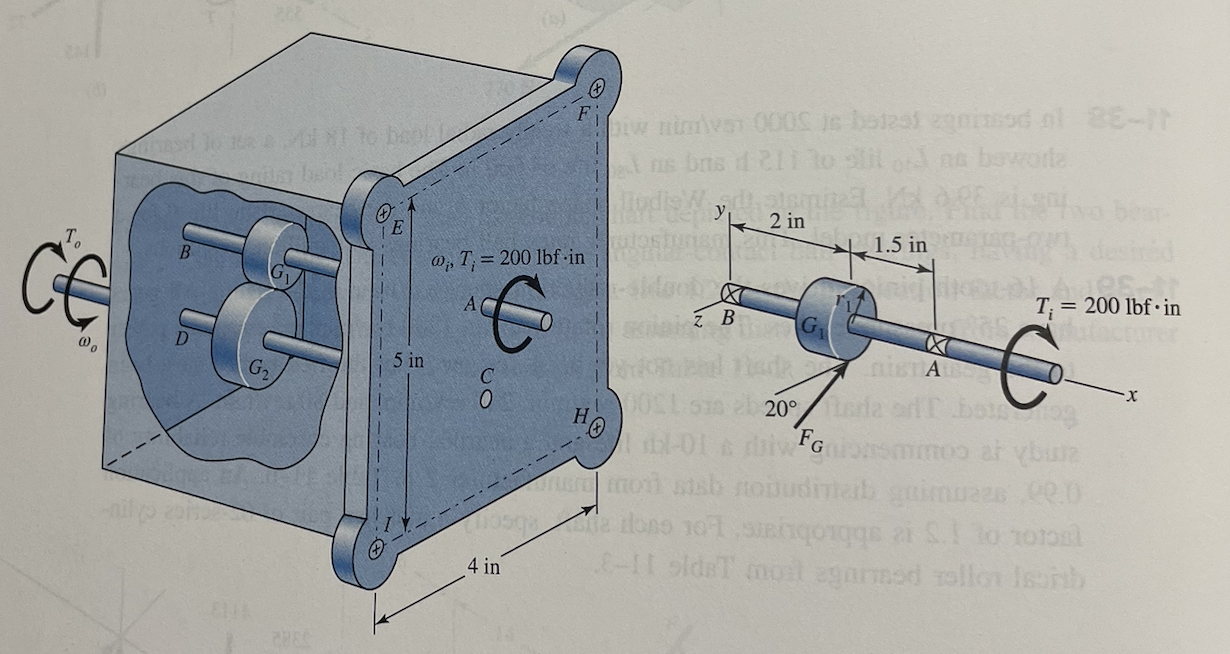 Solved g Design 11-40 A gear reduction unit has input shaft | Chegg.com