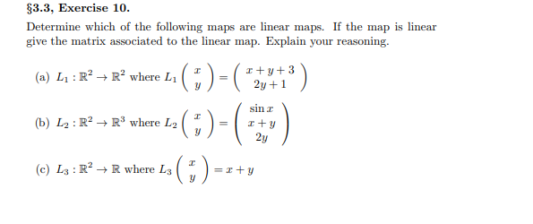 Solved $3.3, Exercise 10. Determine which of the following | Chegg.com