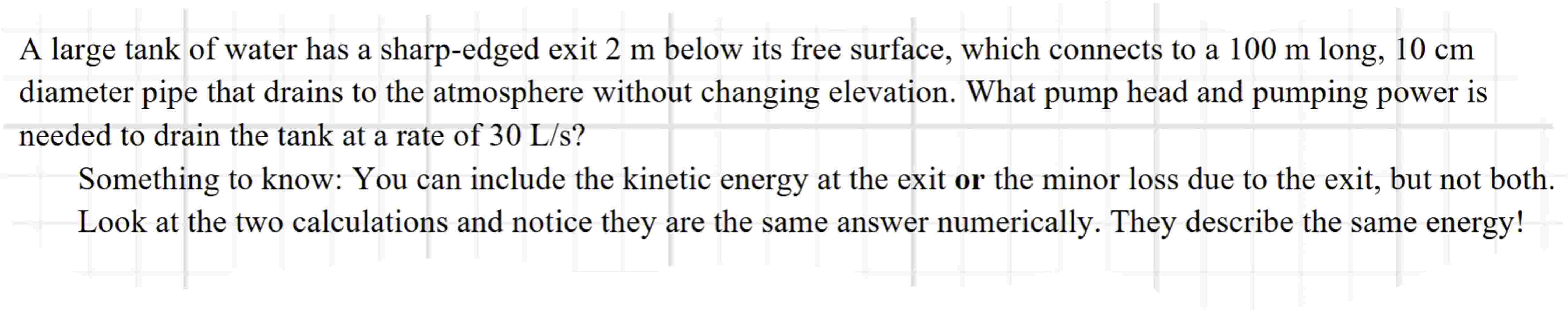 Solved A large tank of water has a sharp-edged exit 2 ﻿m | Chegg.com