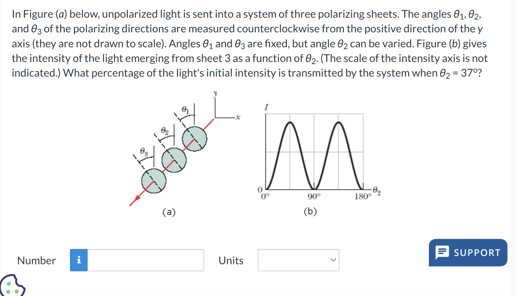 Solved In Figure ( a ) below, unpolarized light is sent into | Chegg.com