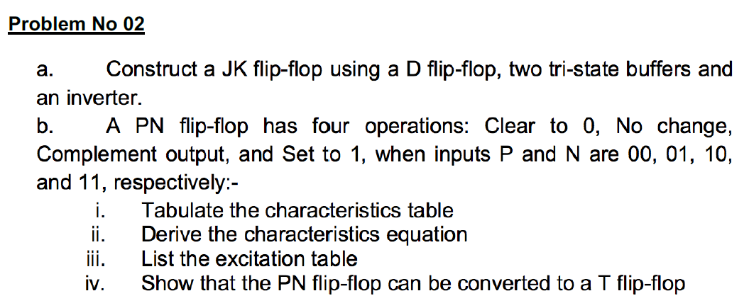 Solved a. Construct a JK flip-flop using a D flip-flop, two | Chegg.com