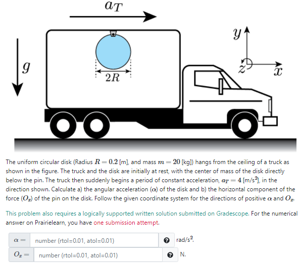 Solved ат YA 9 х 2R oo The uniform circular disk (Radius | Chegg.com