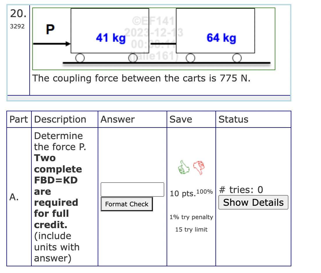 Solved \begin{tabular}{|c|c|c|c|c|} \hline Part & | Chegg.com