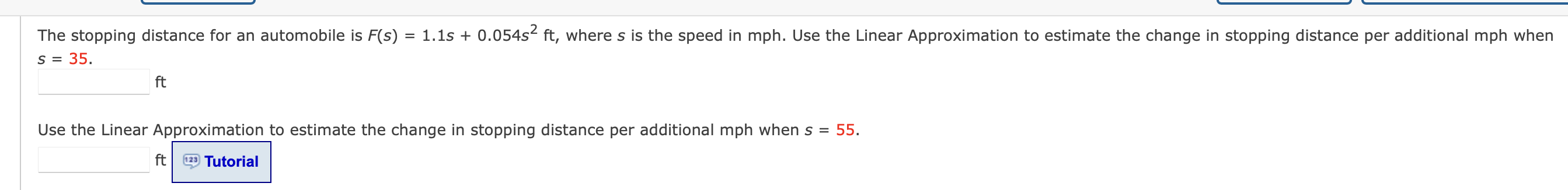 Solved s=35. ft Use the Linear Approximation to estimate the | Chegg.com