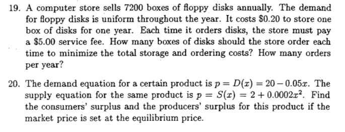 Solved 19. A computer store sells 7200 boxes of floppy disks | Chegg.com