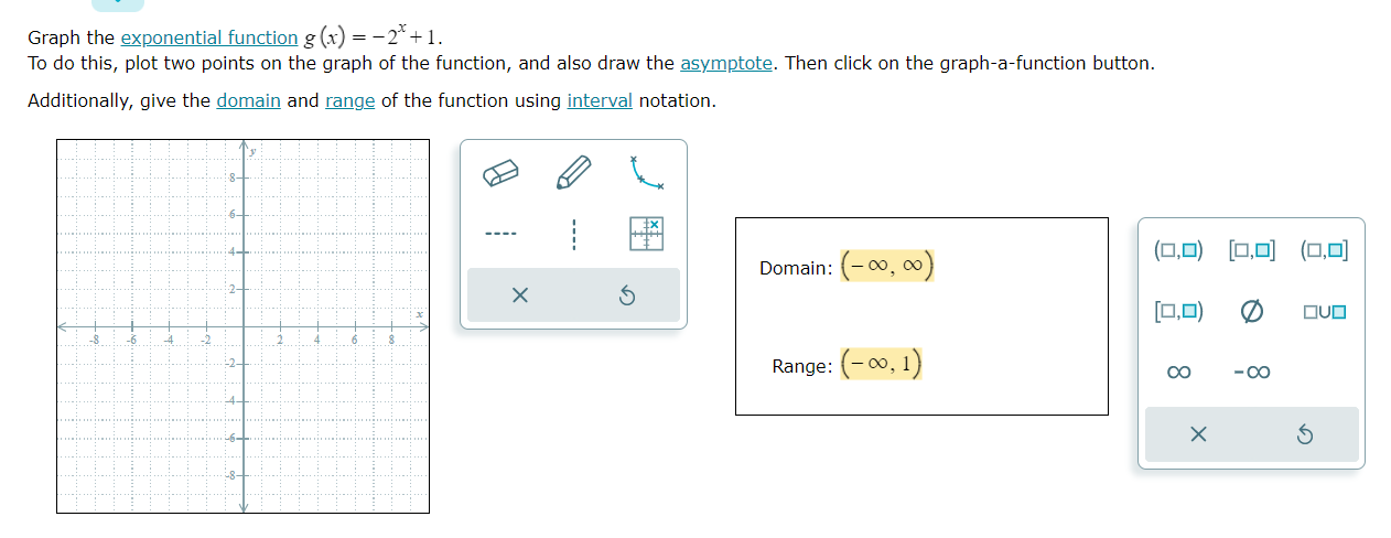 Solved Graph the exponential function g(x)=−2x+1 To do this, | Chegg.com