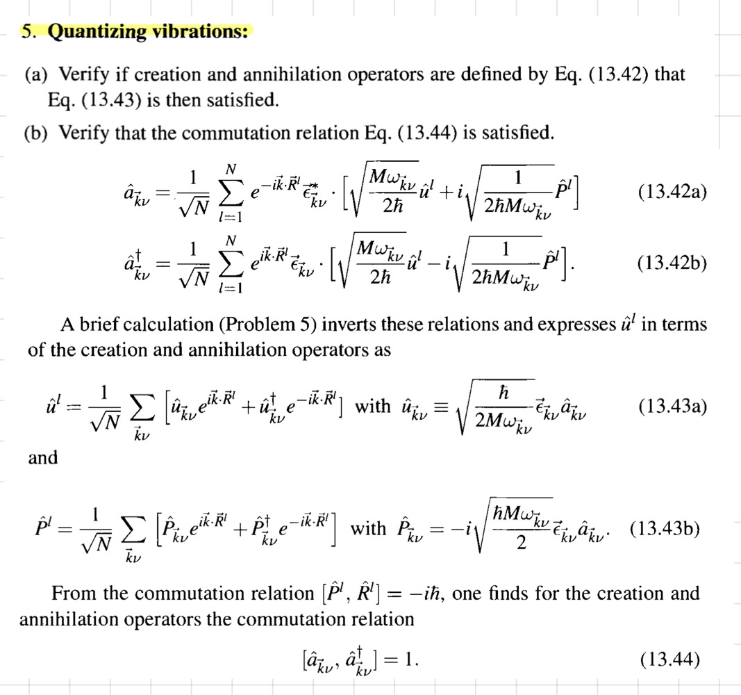 5.Quantizing vibrations:Quantizing vibrations:(a) | Chegg.com