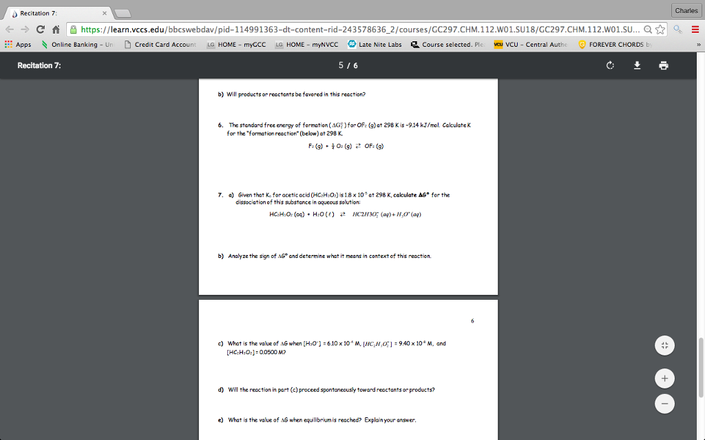 Solved Charles 0 Recitation 7 , -) ? fi | Chegg.com
