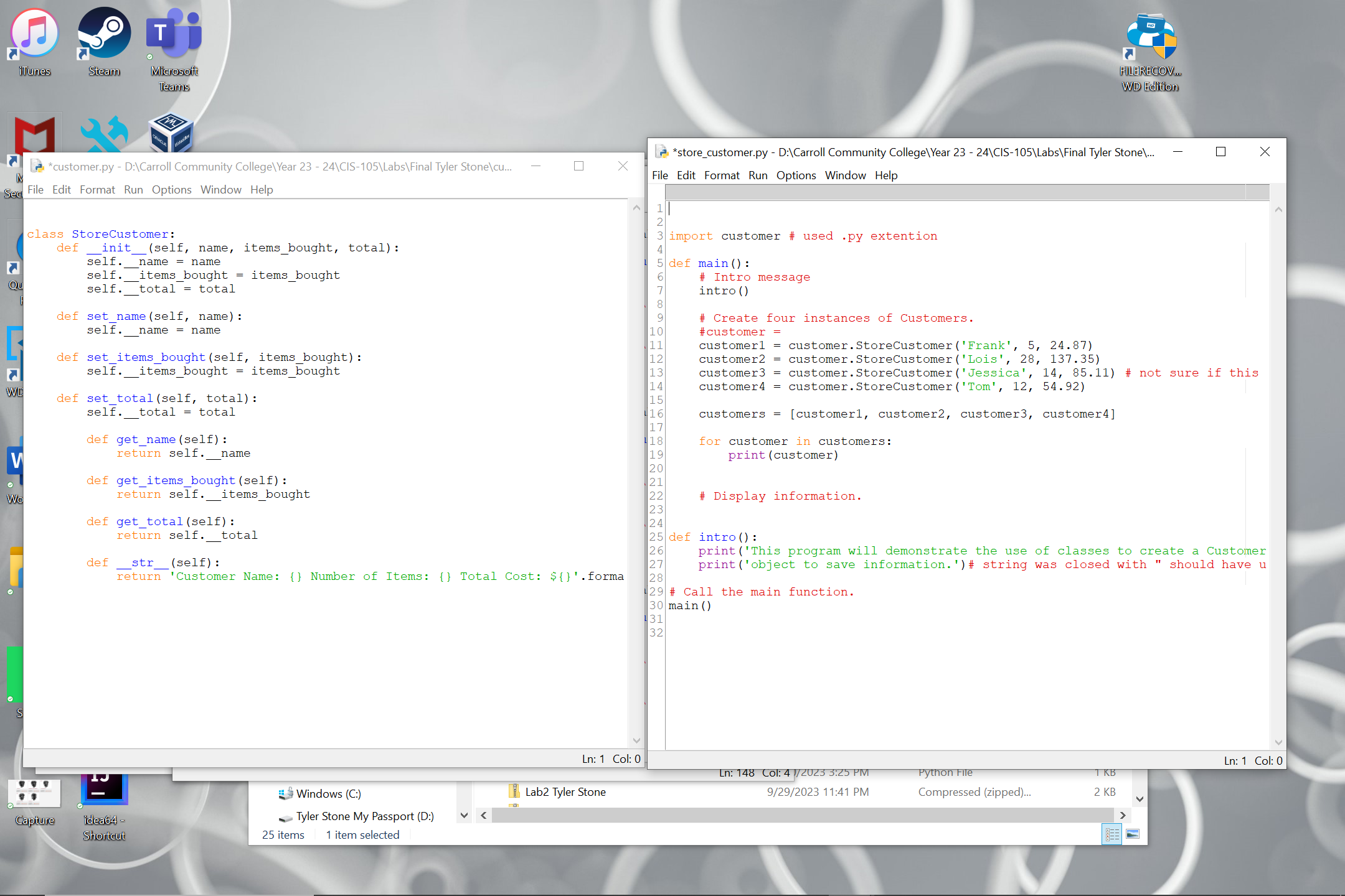 Solved im trying to get this file to print out each | Chegg.com