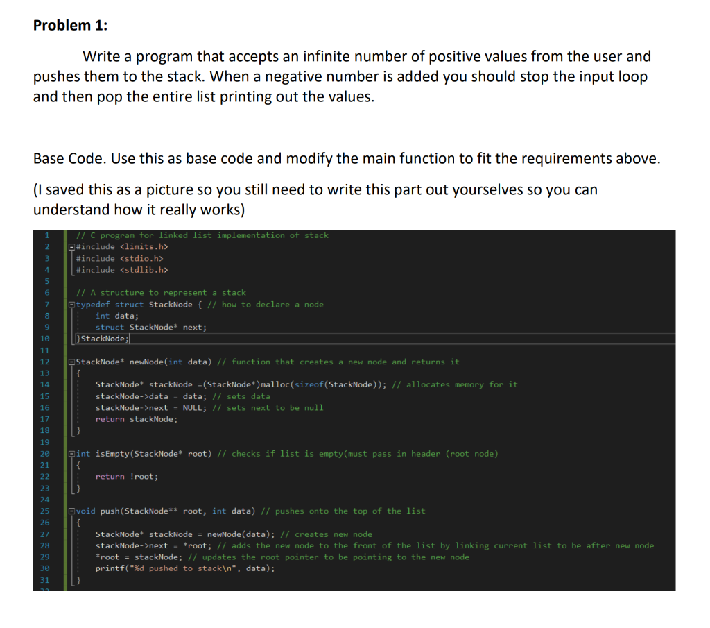 Solved PLEASE COMPLETE IN C The rest of the code not | Chegg.com