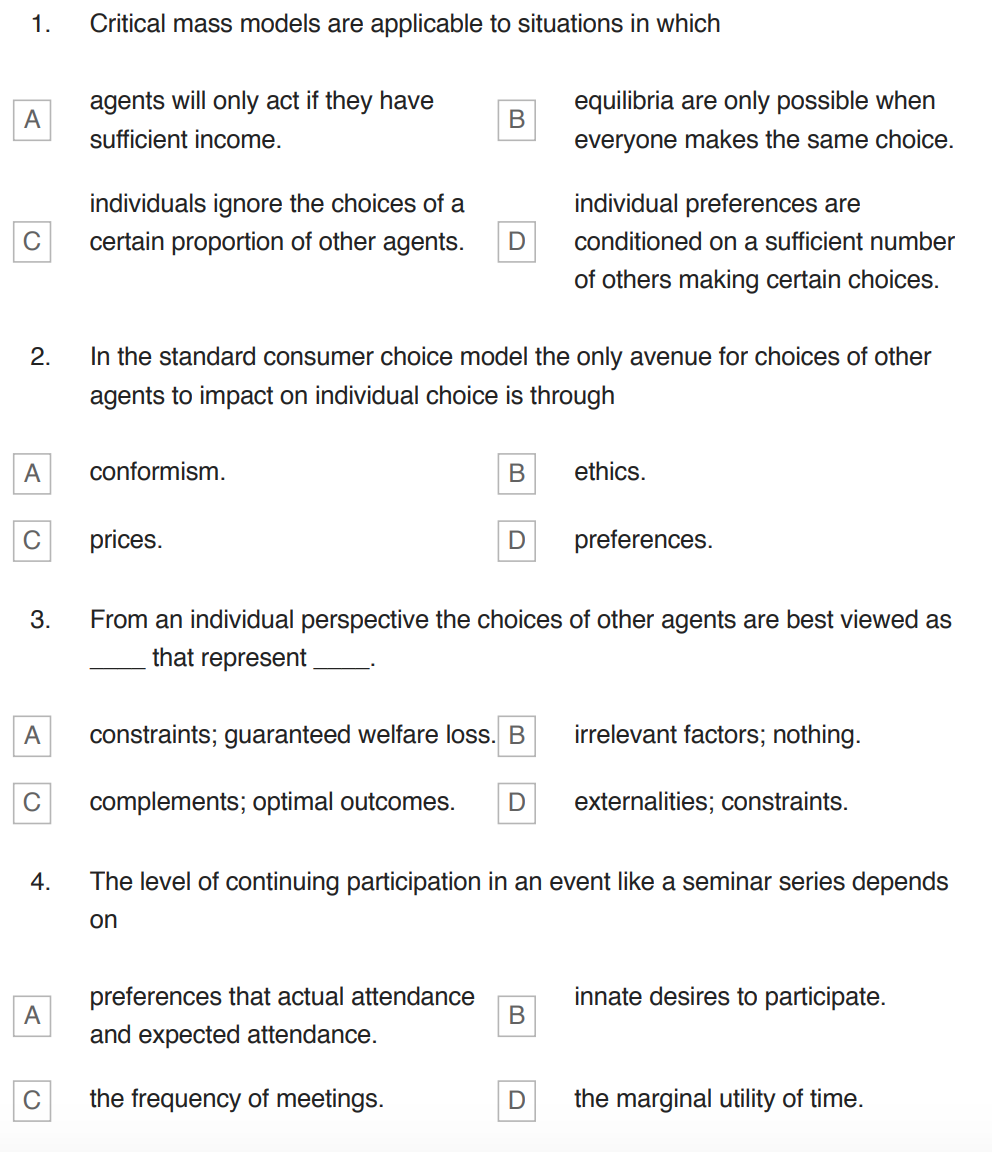 Solved 1. Critical mass models are applicable to situations | Chegg.com