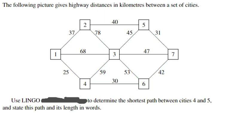 Solved USE LINGO ONLY!!!!! The following picture gives | Chegg.com