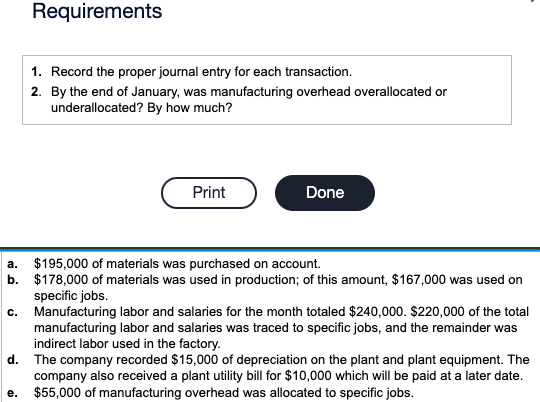 Solved Requirements 1. Record the proper journal entry for | Chegg.com Solved Requirements 1. Record the proper journal entry for | Chegg.com