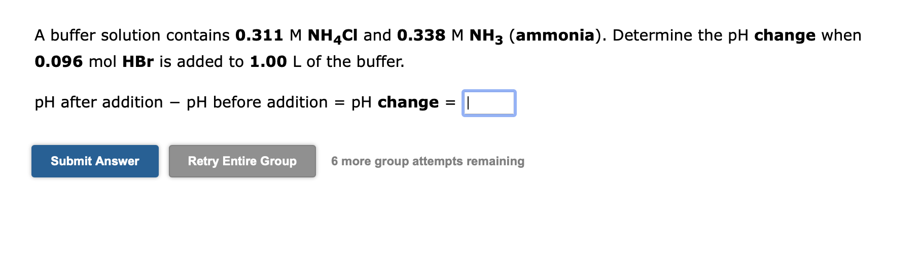 Solved A buffer solution contains 0.311 M NH4Cl and 0.338 M | Chegg.com