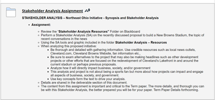 Solved •perform a stakeholder analysis on the recently | Chegg.com