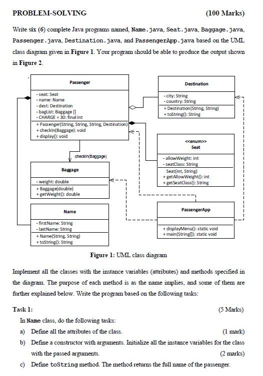 Solved PROBLEMI-SOLVING (100 Marks) Write six (6) complete | Chegg.com