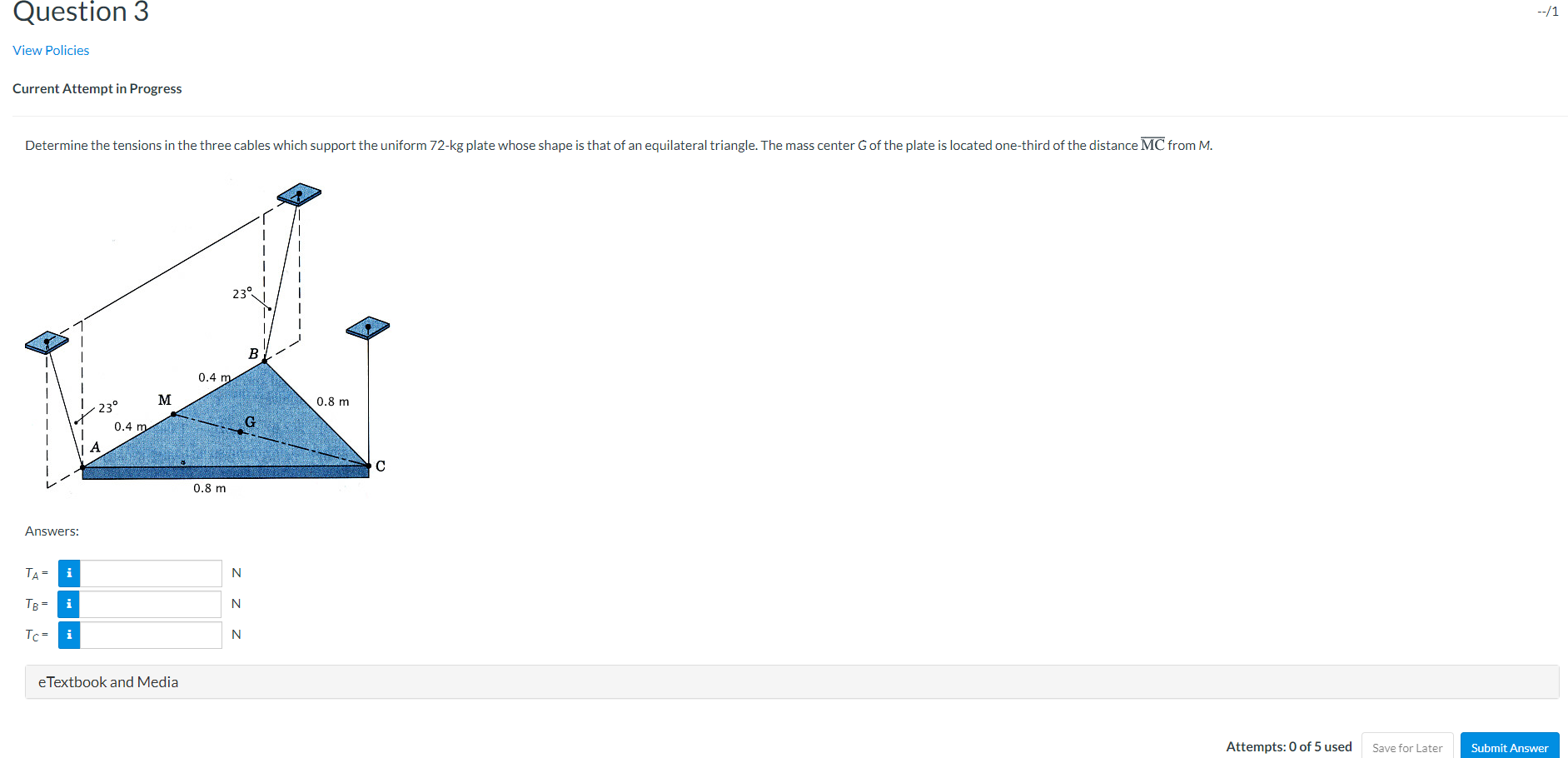 Solved Question 3 --/1 View Policies Current Attempt in | Chegg.com