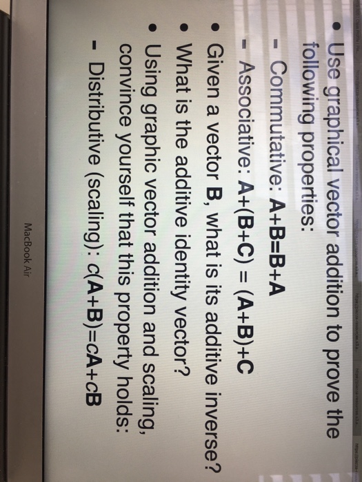 Solved Use graphical vector addition to prove the following | Chegg.com