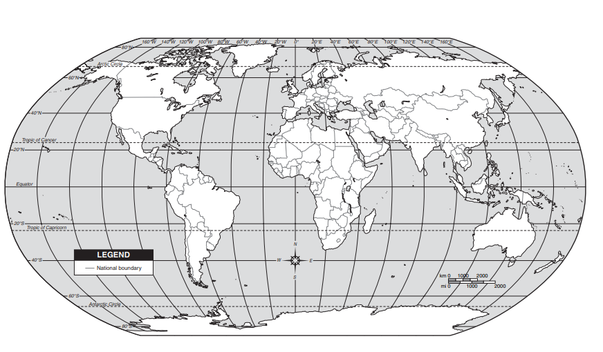 Solved 1. Mark and label the following geographic regions: | Chegg.com