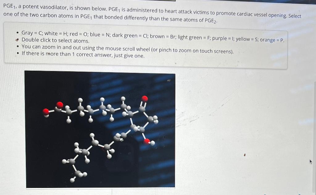 PGE1, a potent vasodilator, is shown below. PGE1 is | Chegg.com