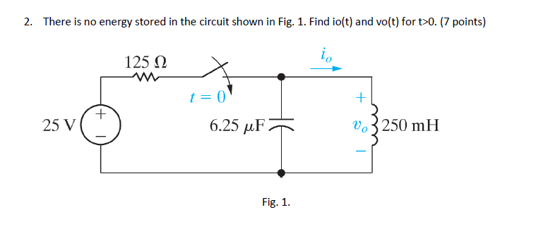 Solved 2. There is no energy stored in the circuit shown in | Chegg.com