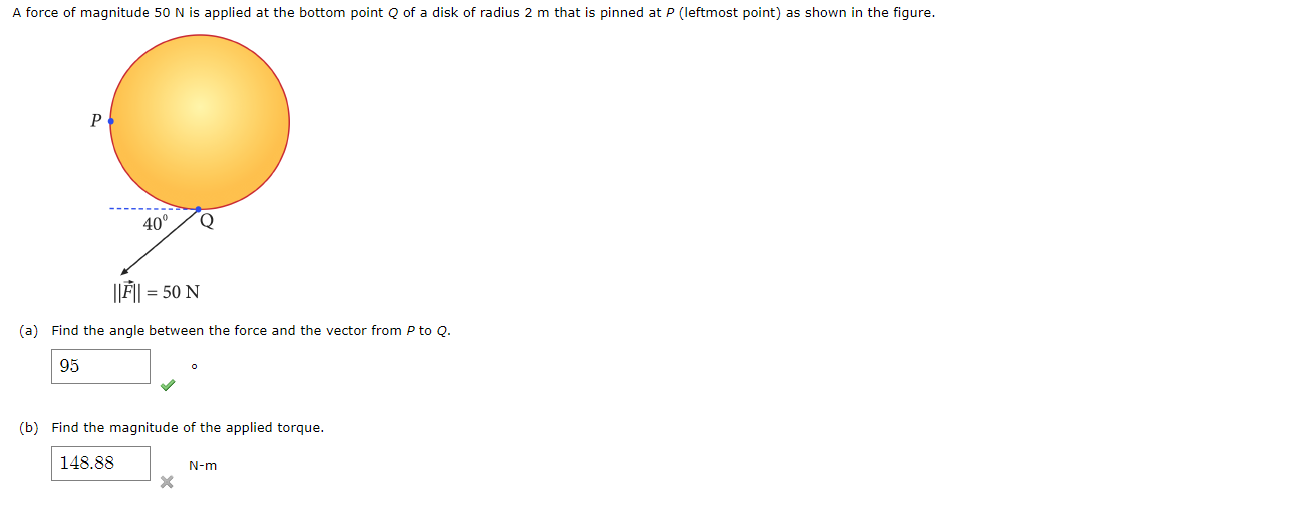 Solved (a) Find the angle between the force and the vector | Chegg.com