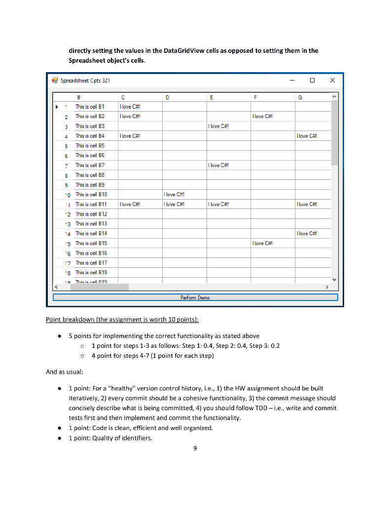 First Steps for your Spreadsheet Application Cpt S | Chegg.com