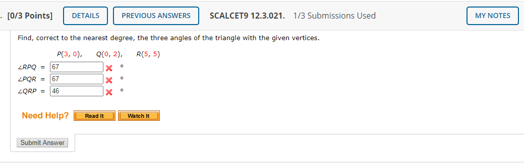 Solved · [0/3 Points] DETAILS PREVIOUS ANSWERS SCALCET9 | Chegg.com