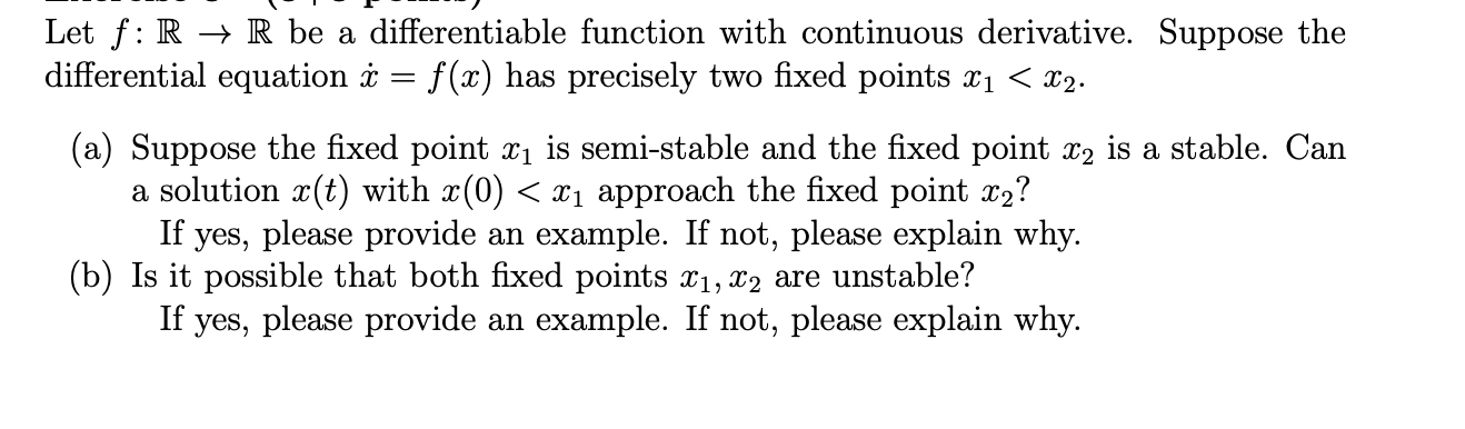 Solved Let f: R + R be a differentiable function with | Chegg.com
