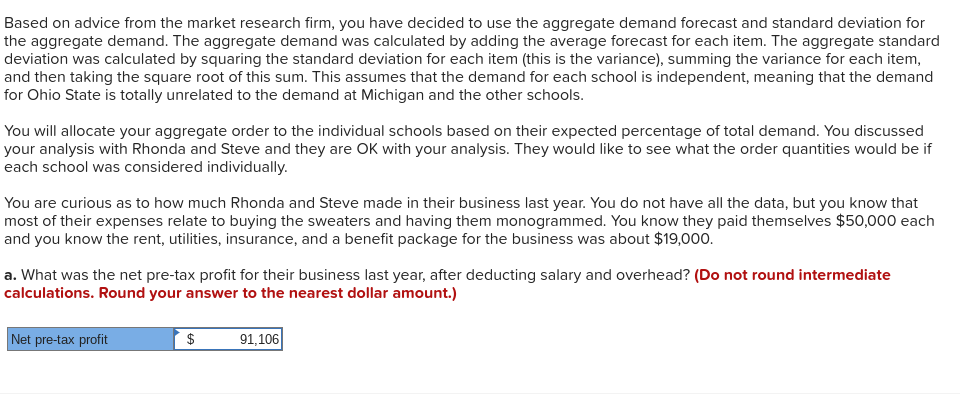 Solved Analytics Exercise 20-1 (Algo) Big10Sweaters.com is a | Chegg.com