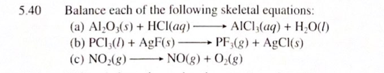 Solved Balance each of the following skeletal equations: (a) | Chegg.com
