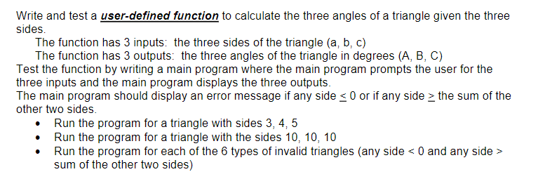 Solved Write and test a user-defined function to calculate | Chegg.com