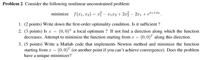 Solved Problem 2 Consider the following nonlinear | Chegg.com
