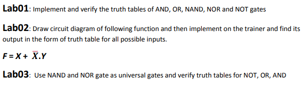 Solved Lab02: Draw circuit diagram of following function and | Chegg.com