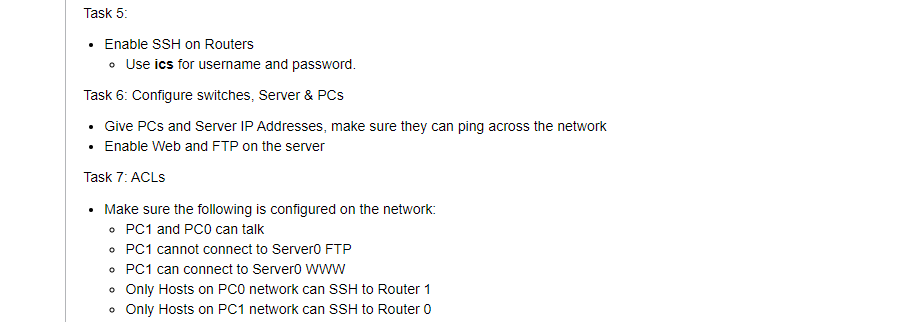 Solved Task 5: - Enable SSH on Routers - Use ics for | Chegg.com Solved Task 5: - Enable SSH on Routers - Use ics for | Chegg.com