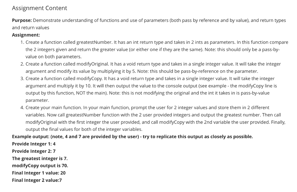 Solved Assignment Content Purpose: Demonstrate understanding | Chegg.com