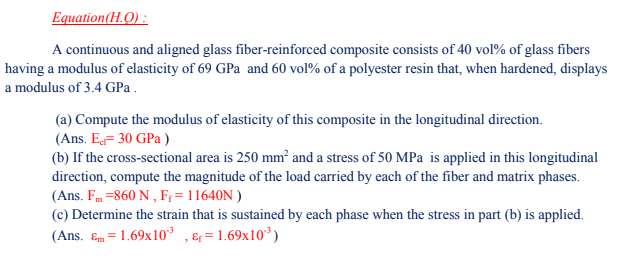 Solved Equation(H.Q): A continuous and aligned glass | Chegg.com
