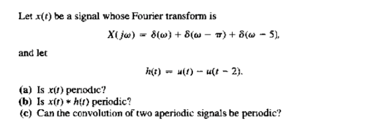 Solved Let x(t) be a signal whose Fourier transform is X(jw) | Chegg.com