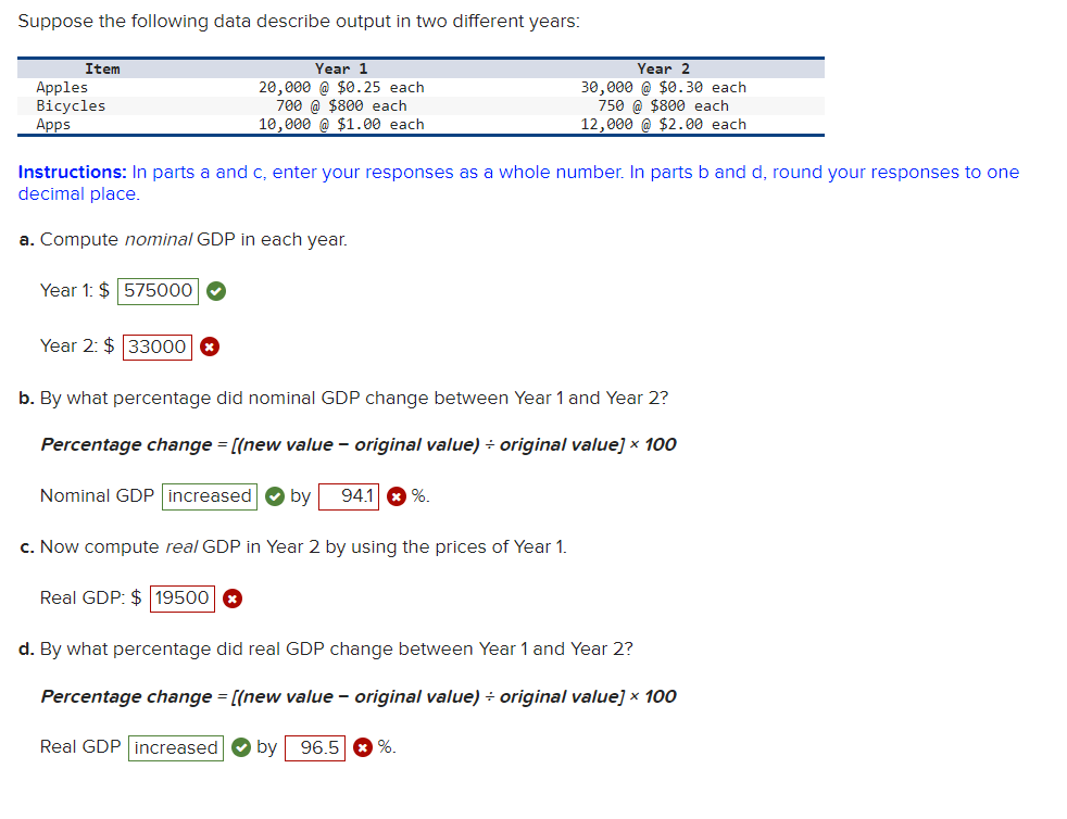 Solved Suppose the following data describe output in two | Chegg.com